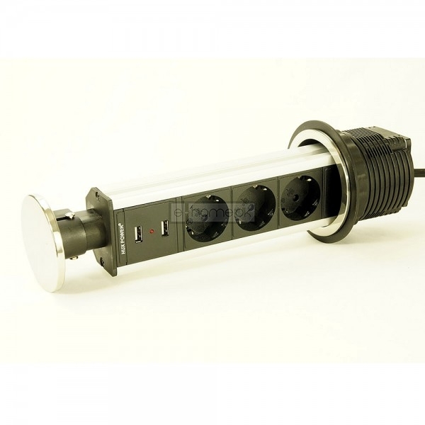 Pop-Up stikkontakt med 2 usb · Flot design · Smarte stikkontakter