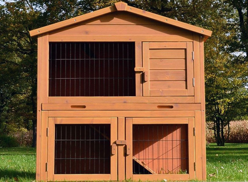 Kaninbur Model Flokken med tillægsbur - e-home