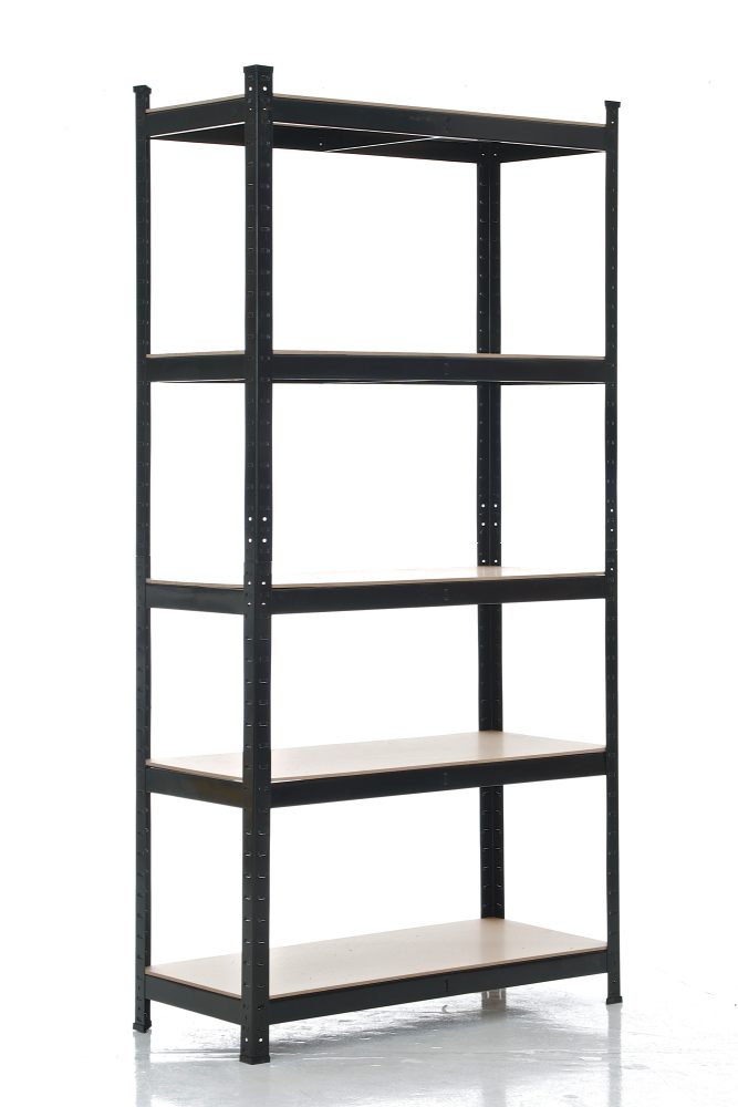 Lagerreol 90x40x200 Sort · e-home