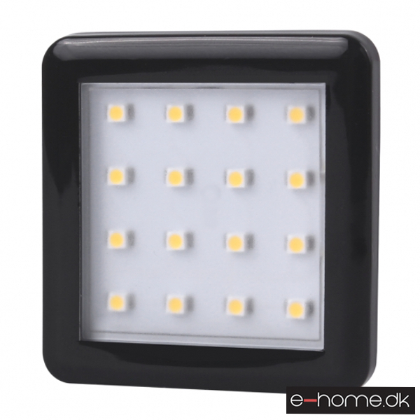 SQUARE 2 LED 1,5W SORT NEUTRAL · e-home