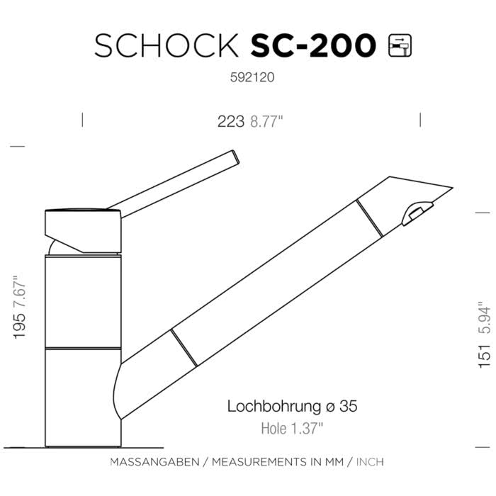 Schock SC-200 Med udtræk Millennial Dive · e-home
