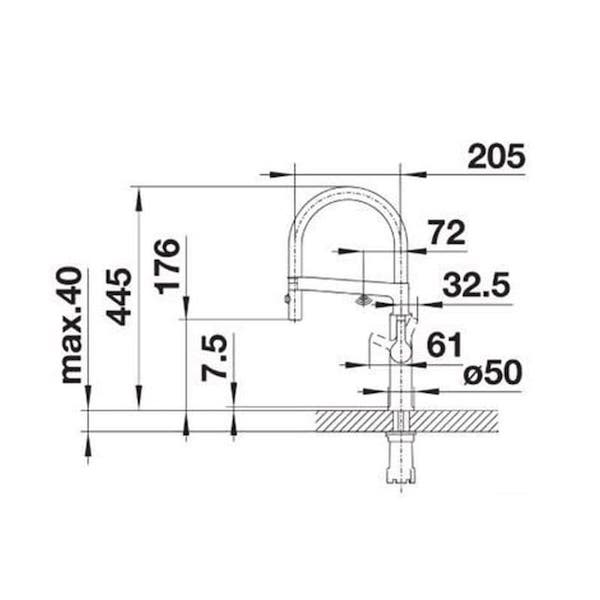 Blanco Solenta-S Sensor (venstre betjening) krom · e-home