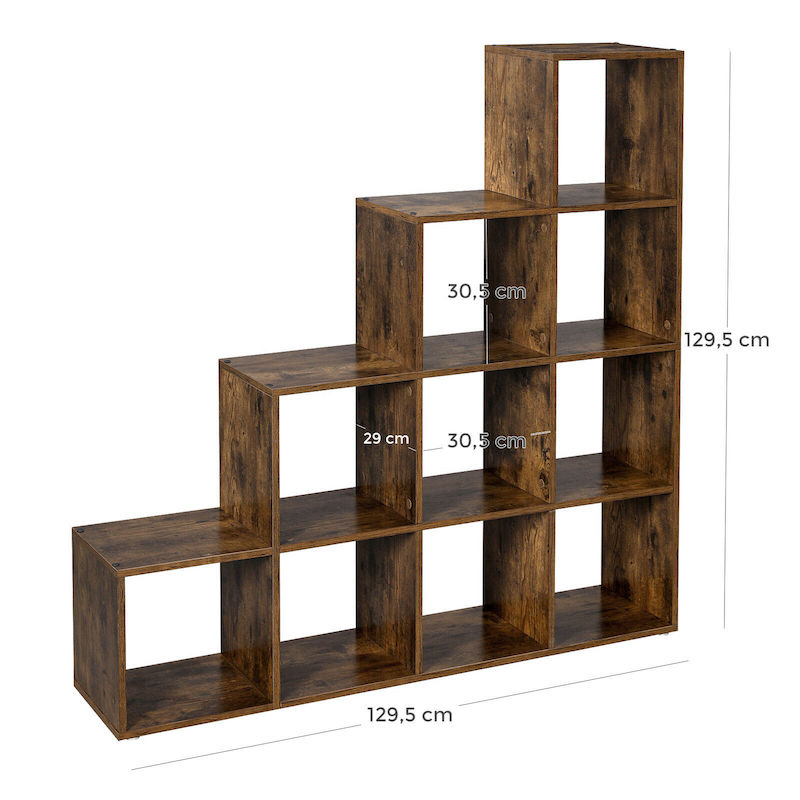 Rumdeler reol 10 rum Vintage look · e-home