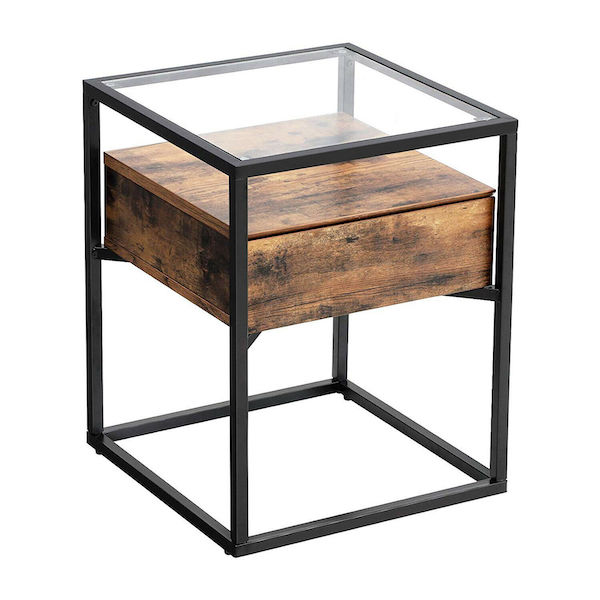 VASAGLE sengebord vintage brun · e-home