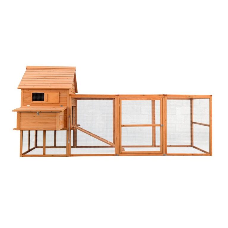 Hønsehus Model XXL med 2 redekasser brun træ · e-home